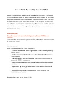 Teaching young learners with ADHD (Attention Deficit Hyperactivity ...